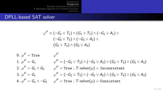 Symbolic Execution as DPLL Modulo Theories | PPT