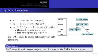 Symbolic Execution as DPLL Modulo Theories | PPT