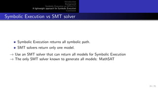 Symbolic Execution as DPLL Modulo Theories | PPT