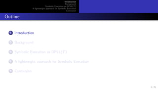 Symbolic Execution as DPLL Modulo Theories | PPT