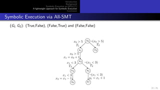 Symbolic Execution as DPLL Modulo Theories | PPT