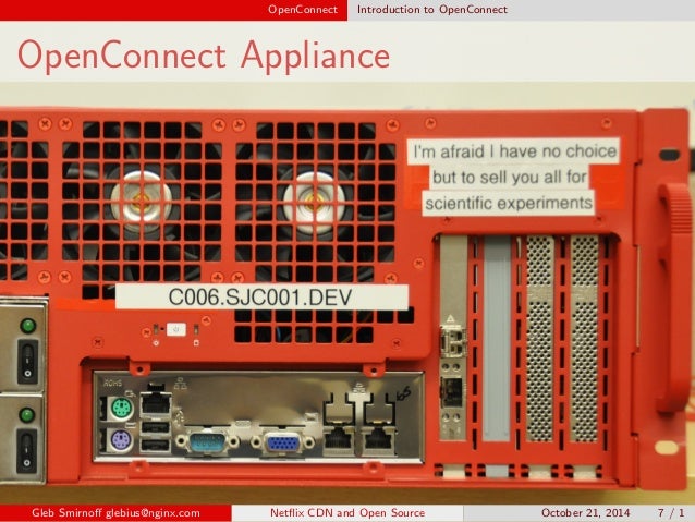 Netflix CDN and Open Source