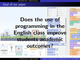 Computer Programming as an Educational Tool in the English Classroom: a ...