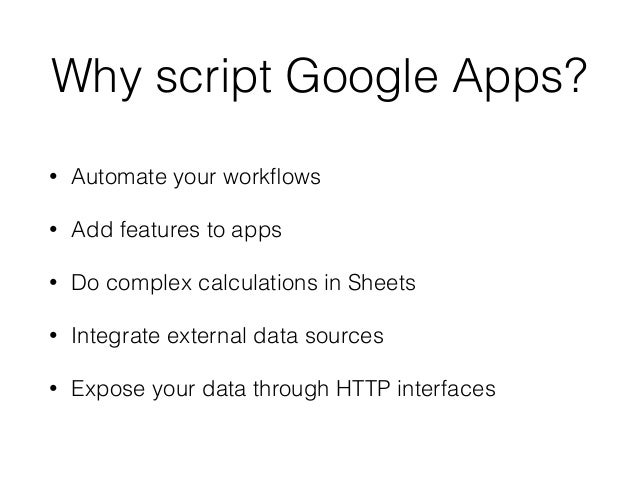 Scripting Google Apps with JavaScript