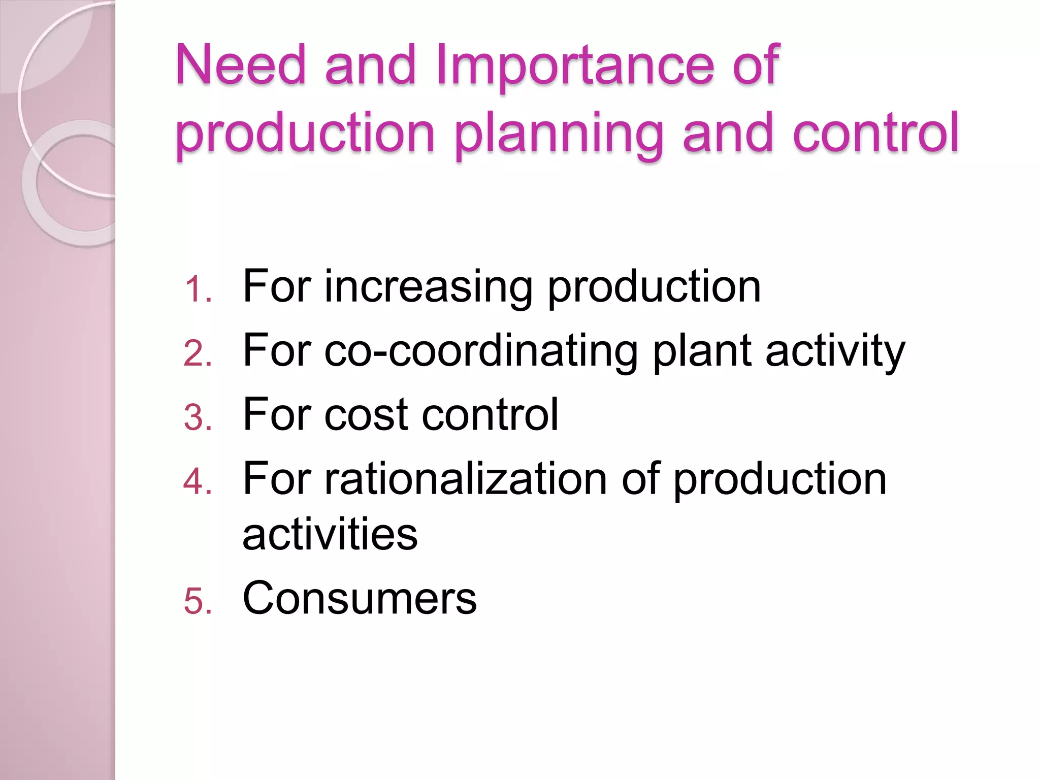 production planning and control | PPTX