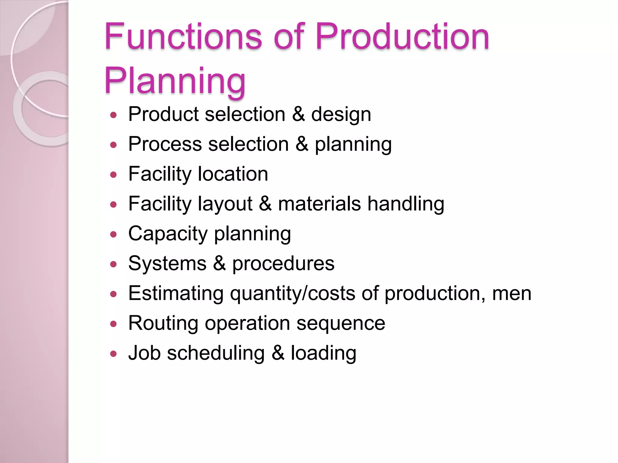 production planning and control | PPTX