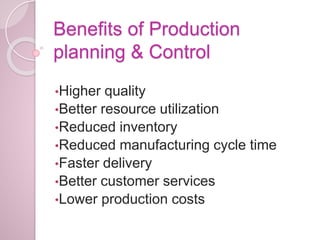 production planning and control | PPTX