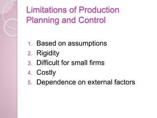 production planning and control | PPTX