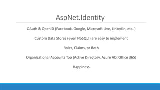 Identity in ASP.NET Core | PPTX