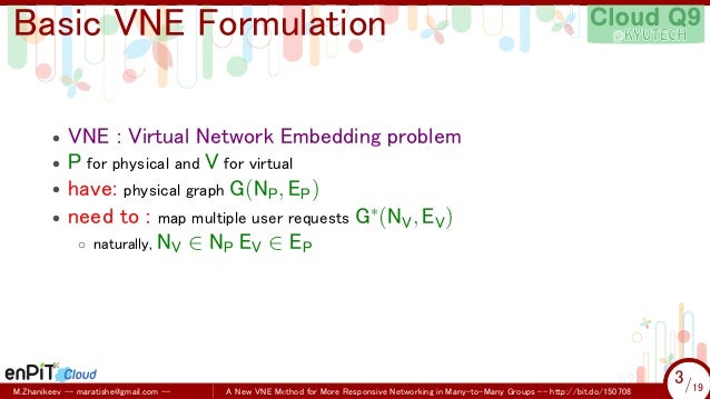 A New VNE Method for More Responsive Networking in Many-to-Many Groups