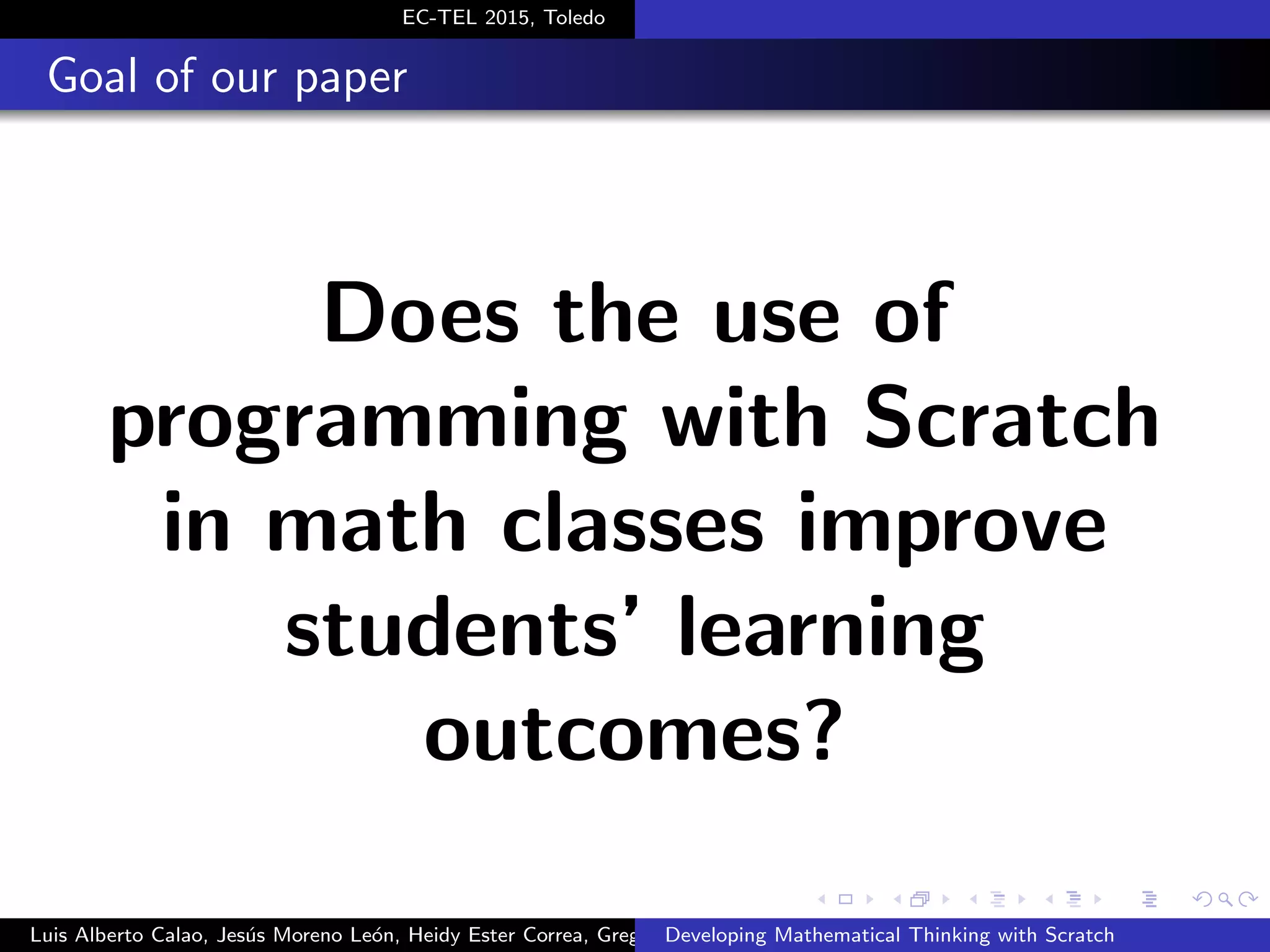 Developing Mathematical Thinking with Scratch: An Experiment with 6th ...