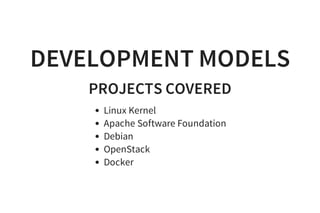 Large Scale Open Source Development Models: A Comparative Analysis | PDF