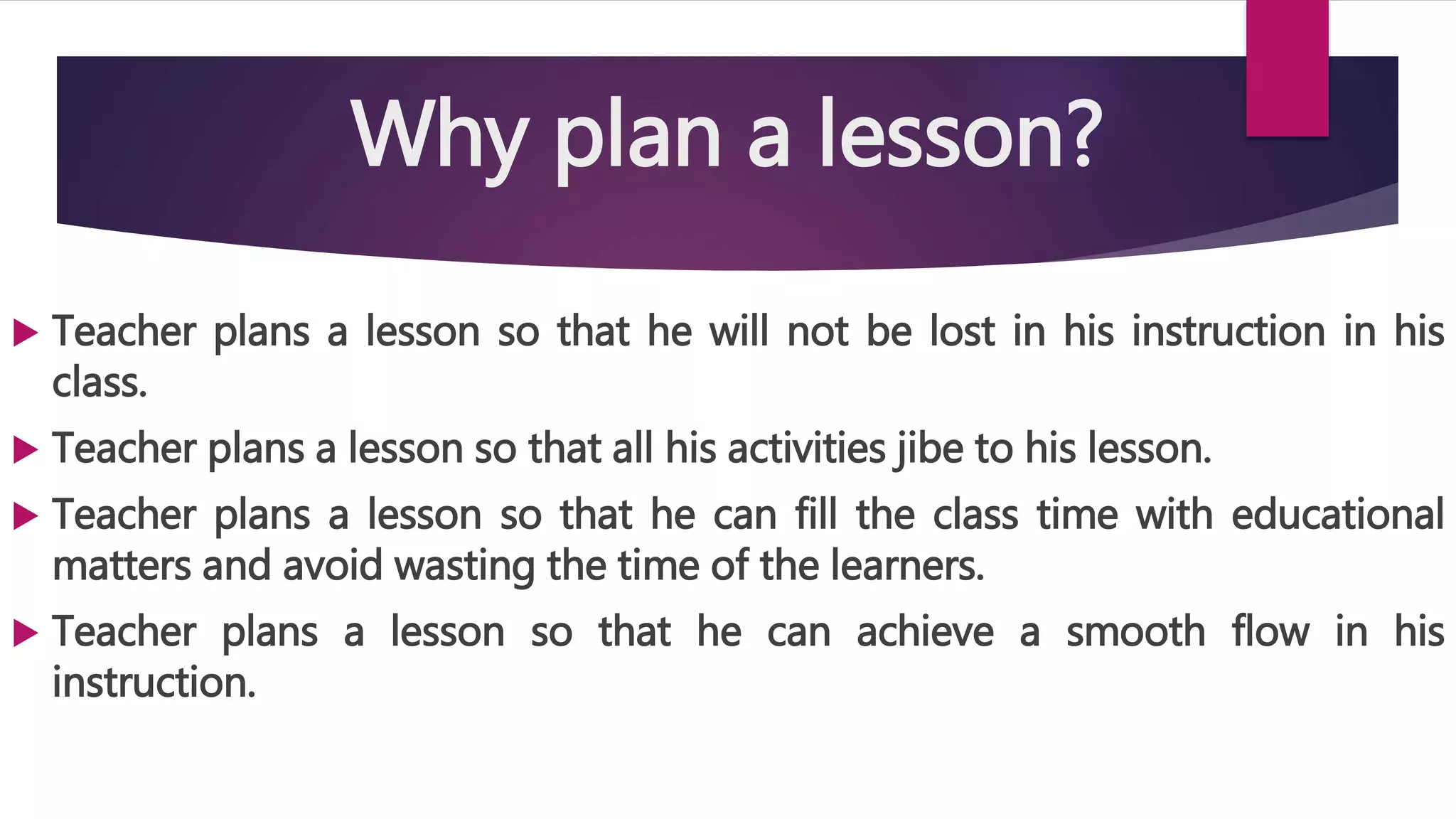Lesson Planning | PPTX | Educational Assessment | Education