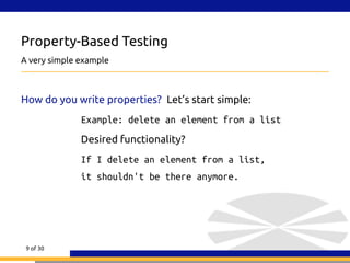 Making property-based testing easier to read for humans | PPT