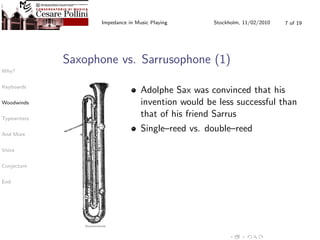 The Role of Physical Impedance Matching in Music Playing | PDF