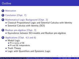 Application of Boolean pre-algebras to the foundations of Computer Science | PDF