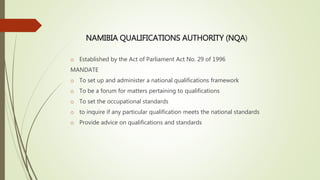 The Higher Education Landscape in Namibia | PPT