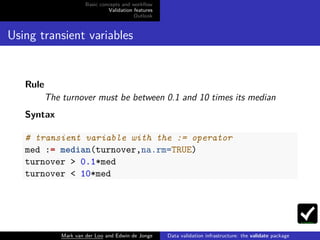 Data validation infrastructure: the validate package | PDF