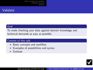 Data validation infrastructure: the validate package | PDF