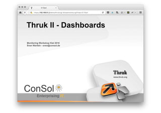 Monitoring Workshop Kiel 2016 - Thruk II - Panorama Dashboards | PDF