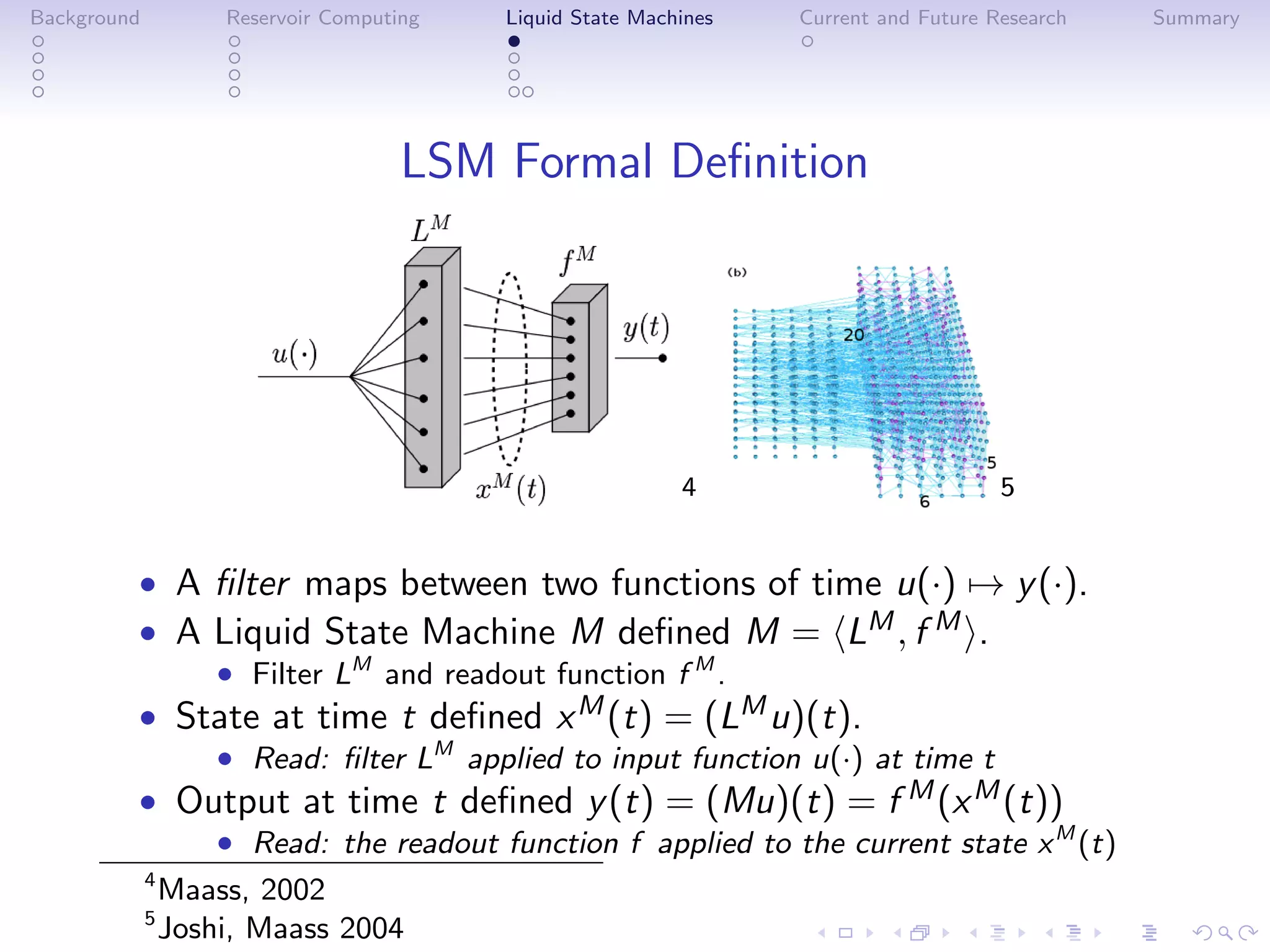 Reservoir Computing Overview (with emphasis on Liquid State Machines) | PDF
