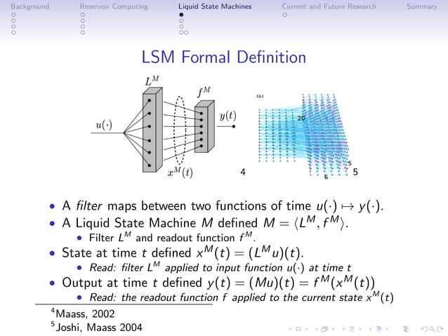 Reservoir Computing Overview (with emphasis on Liquid State Machines ...