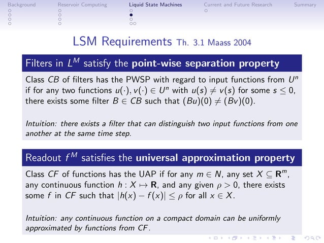Reservoir Computing Overview (with emphasis on Liquid State Machines) | PDF | Artificial ...