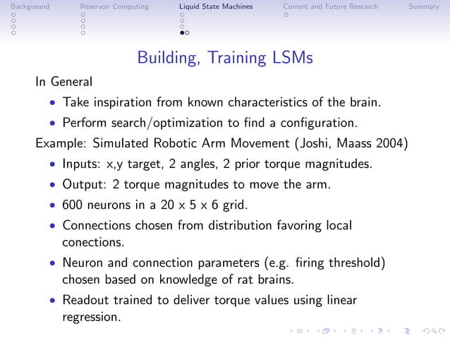 Reservoir Computing Overview (with emphasis on Liquid State Machines) | PDF | Artificial ...