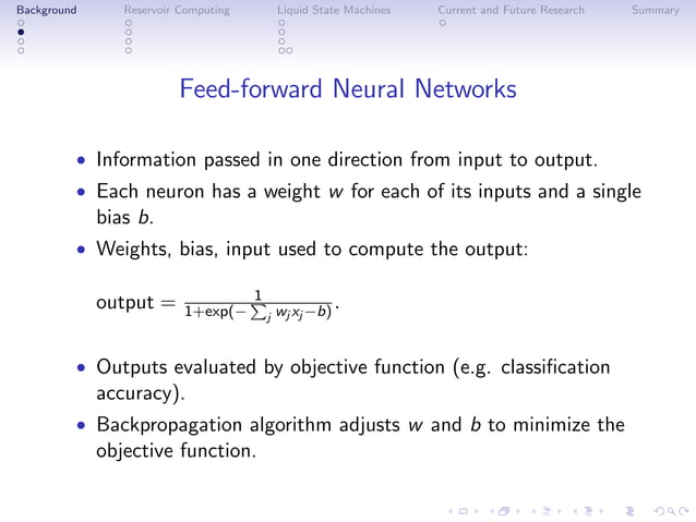 Reservoir Computing Overview (with emphasis on Liquid State Machines ...