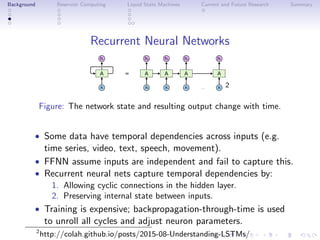 Reservoir Computing Overview (with emphasis on Liquid State Machines) | PDF