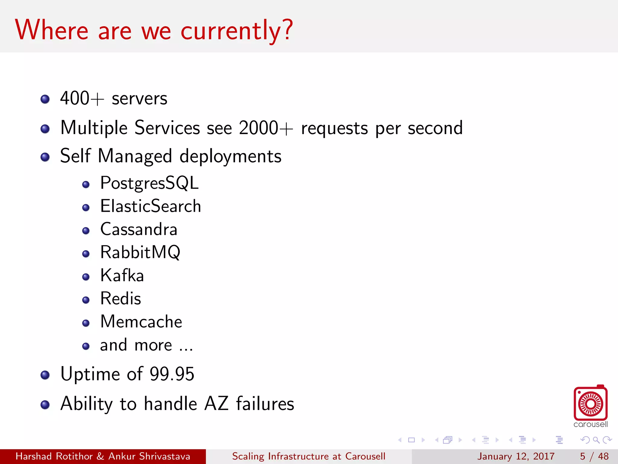 Scaling Infrastructure at Carousell | PPT