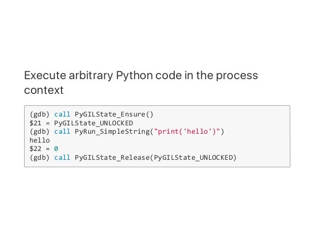 Debugging of (C)Python applications