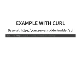 Automate your automation with Rudder’s API! \o/ | PPT