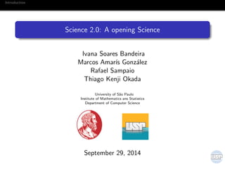 Science 2.0: A opening Science | PPT