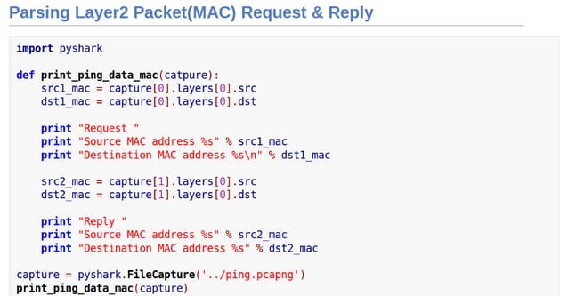 Pyshark in Network Packet analysis | PPT