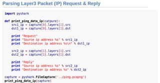 Pyshark in Network Packet analysis | PDF