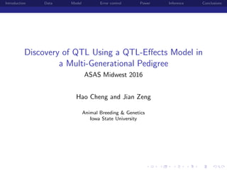 Discovery of QTL using a QTL-effects model | PDF