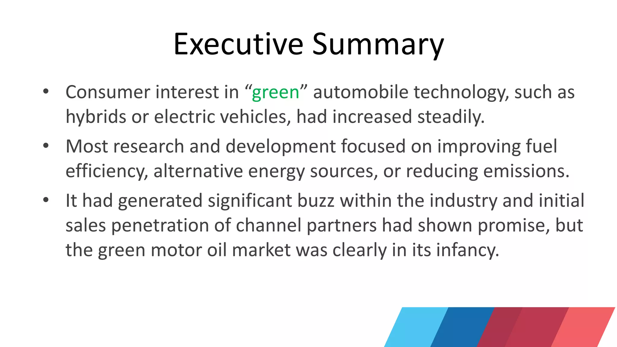 Case Study : Eco7-Launching a New Motor Oil | PDF