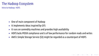 Intro to Hadoop ecosystem and Apache Kylin | PPT