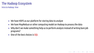 Intro to Hadoop ecosystem and Apache Kylin | PPT