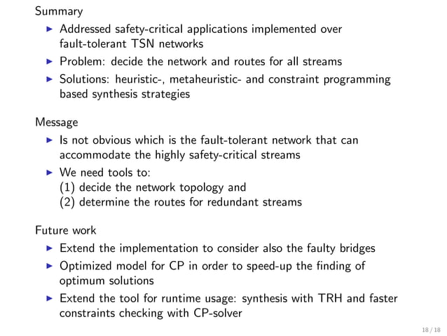 Fault-tolerant topology and routing synthesis for IEEE time-sensitive ...