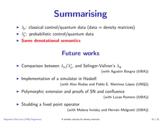 A lambda calculus for density matrices with classical and probabilistic controls | PDF
