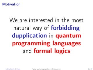 Typing quantum superpositions and measurement | PPT