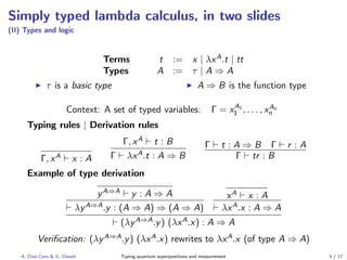 Typing quantum superpositions and measurement | PPT