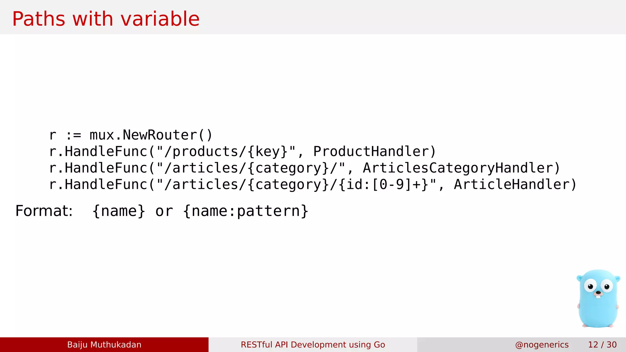 RESTful API Development using Go | PPT