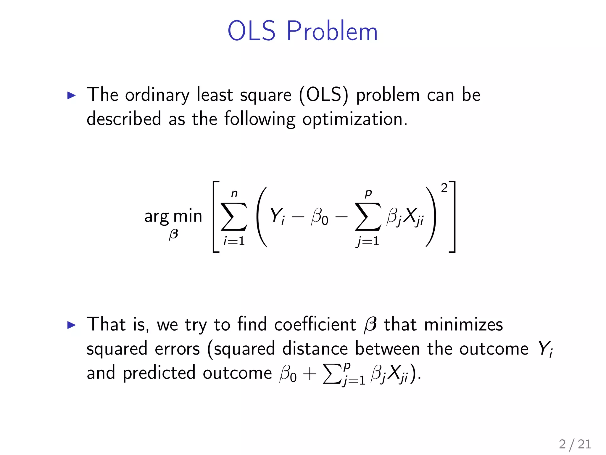 Visual Explanation of Ridge Regression and LASSO | PDF
