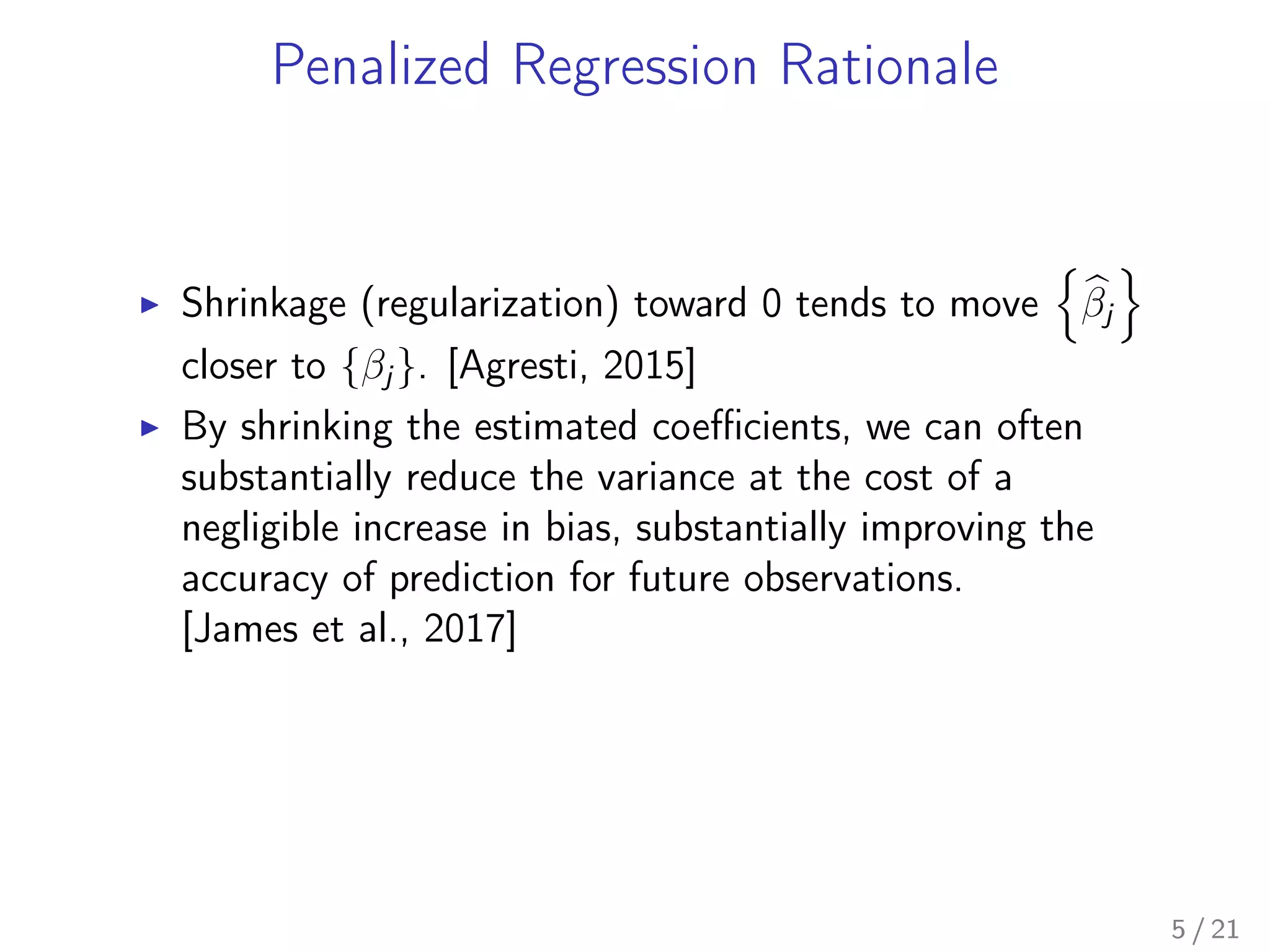 Visual Explanation of Ridge Regression and LASSO | PDF