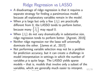 Visual Explanation of Ridge Regression and LASSO | PDF | Technology & Computing