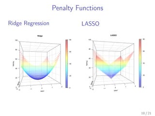 Visual Explanation of Ridge Regression and LASSO | PDF | Technology & Computing