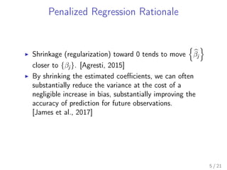 Visual Explanation of Ridge Regression and LASSO | PDF | Technology & Computing